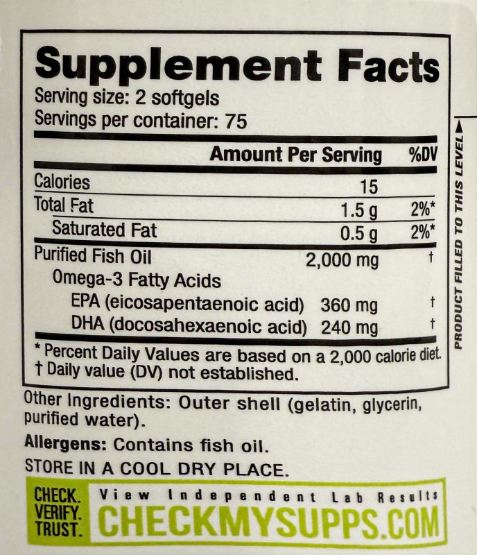 OMEGA-3 FISH OIL NUTRABIO 150 TAB - Distribuidora Fitness